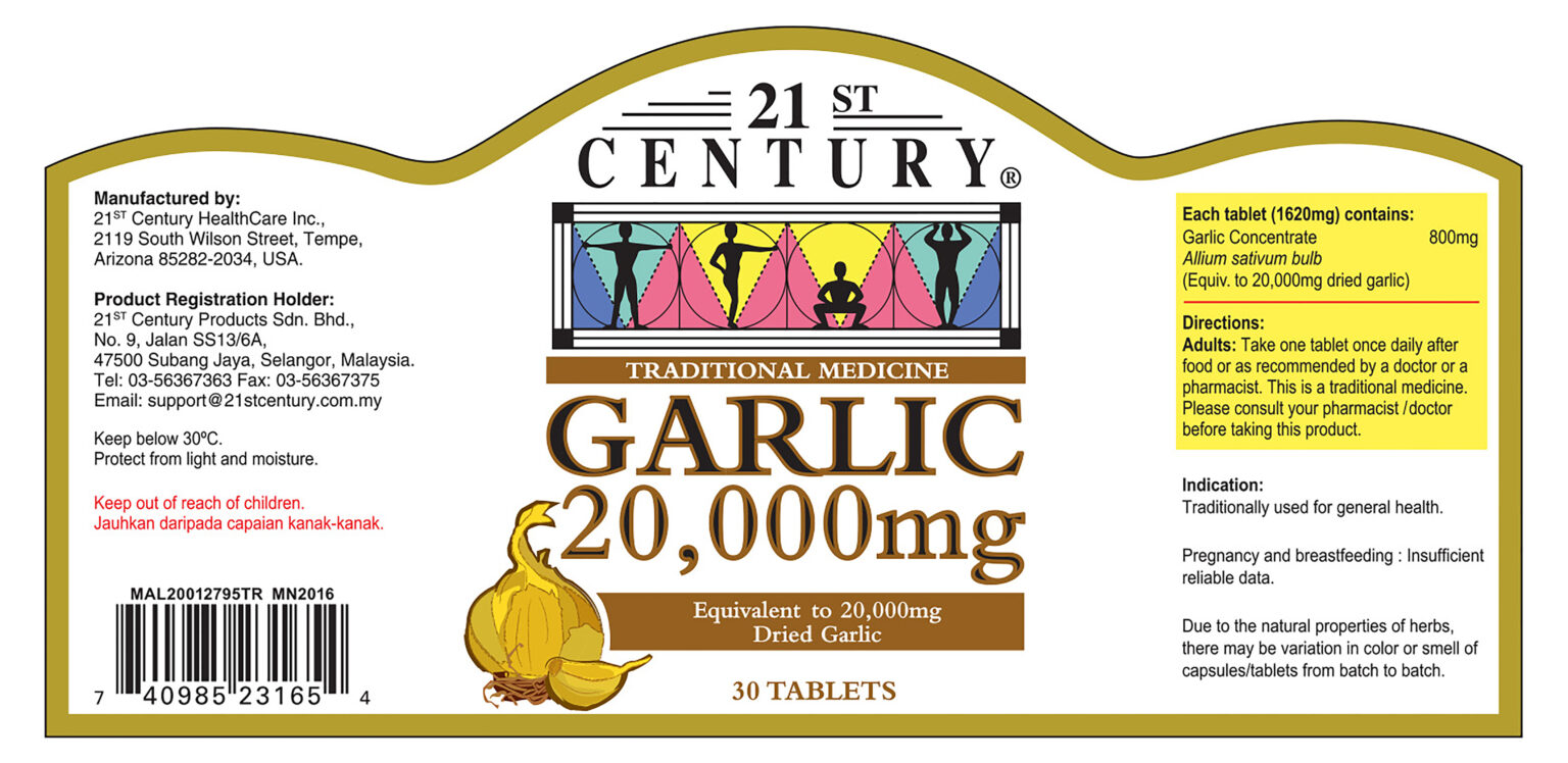 21st Century Garlic 20,000mg – 21st Century Products Sdn Bhd
