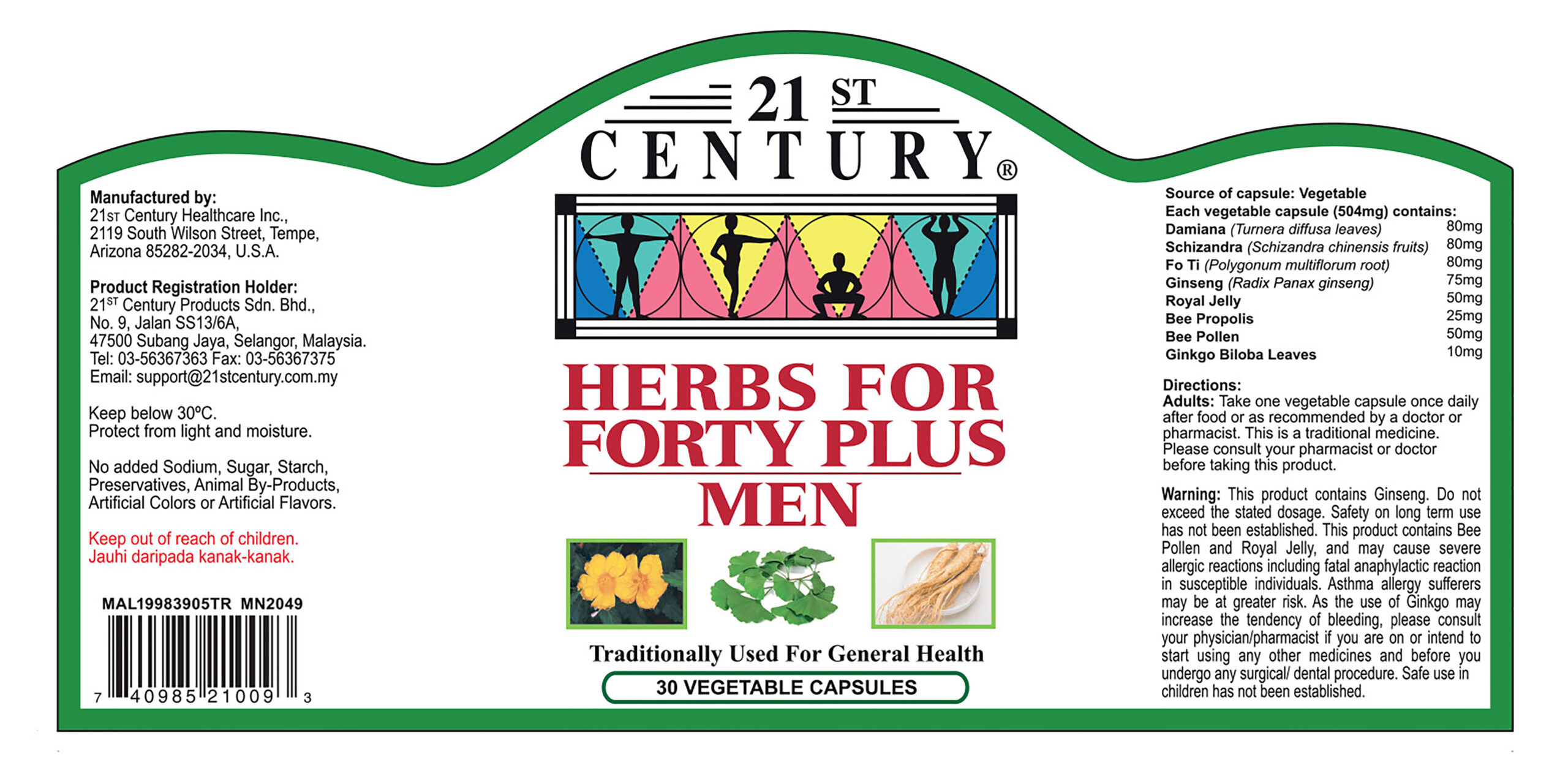21st Century Herbs For Forty Plus Men – 21st Century Products Sdn Bhd